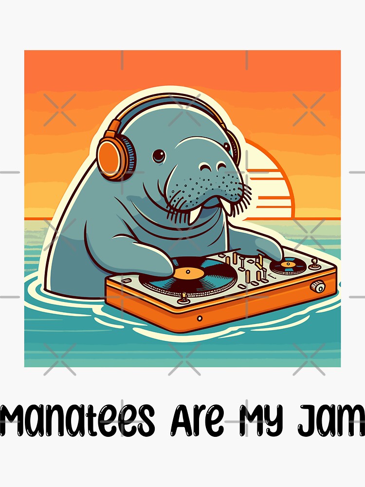 "Manatee Meme" Sticker for Sale by dinokate | Redbubble