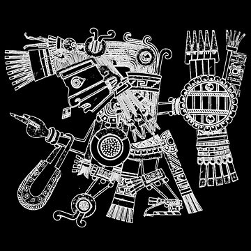 "Tezcatlipoca: The god of the smoking mirror in black and white ...