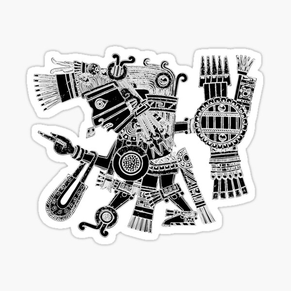 "Tezcatlipoca: The god of the smoking mirror in black and white ...