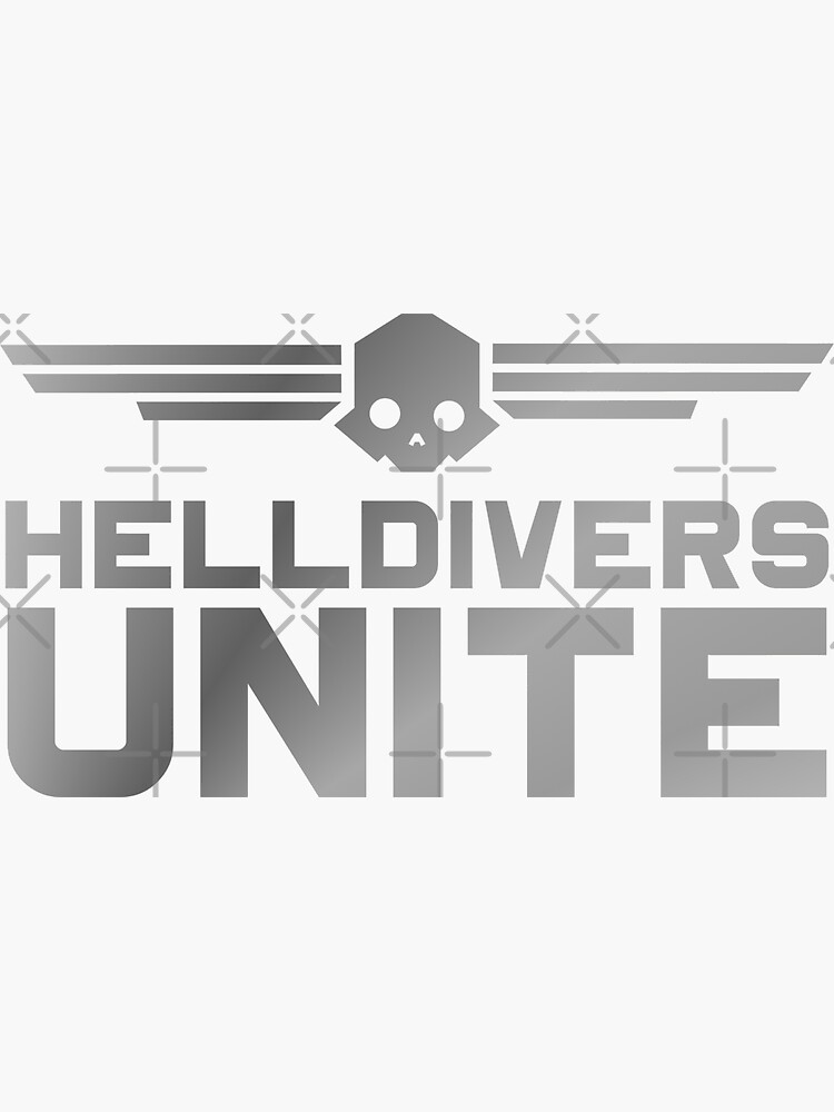 "Helldivers Unite Gradient Helldivers" Sticker for Sale by Melofen | Redbubble