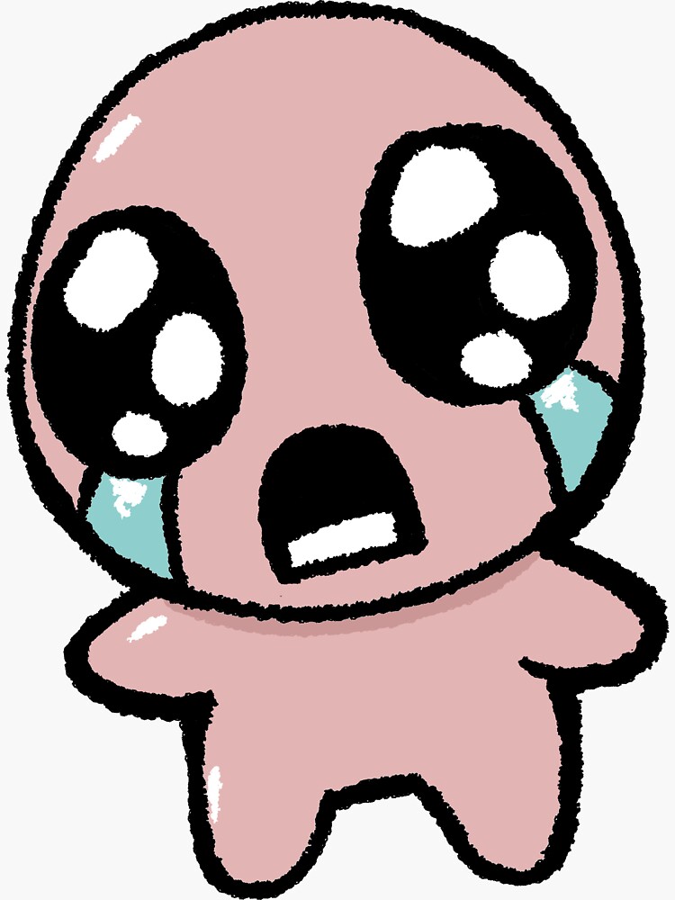 "Isaac from The Binding of Isaac" Sticker for Sale by kingalbatross ...