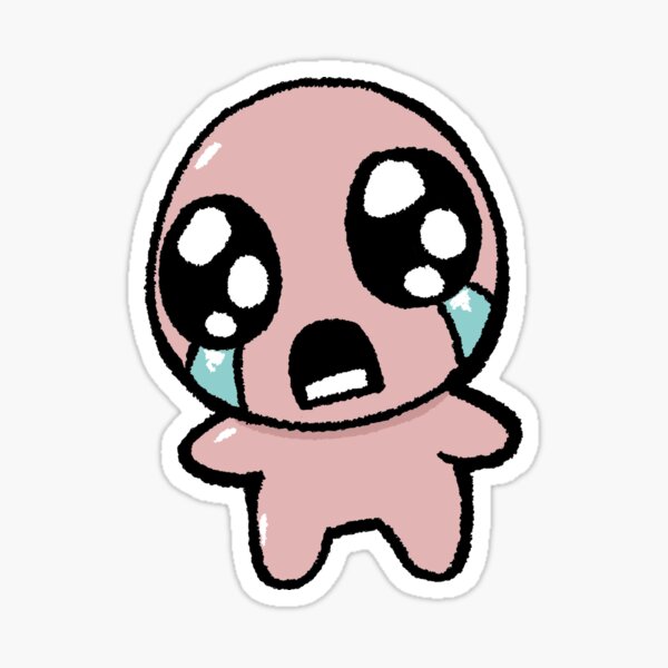 "Isaac from The Binding of Isaac" Sticker for Sale by kingalbatross ...