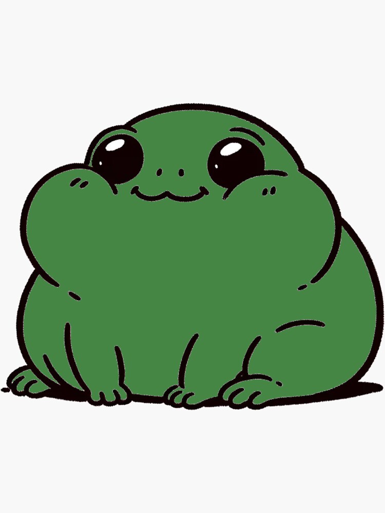"Fat Frog" Sticker for Sale by YuckUncky | Redbubble