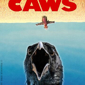 "CAWS" Poster for Sale by Malcolm Kirk | Redbubble