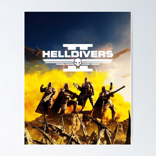 "helldivers 2 video game, helldivers BOOOOOM" Poster for Sale by ...