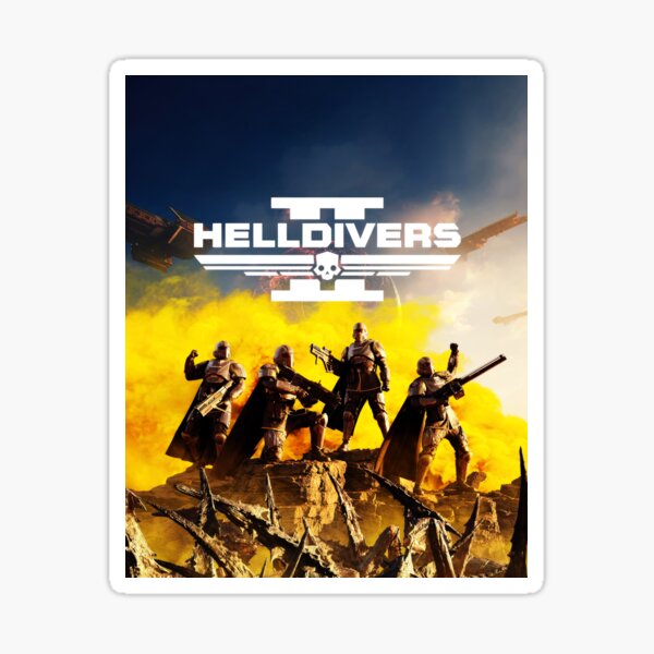 "helldivers 2 video game, helldivers BOOOOOM" Sticker for Sale by ...