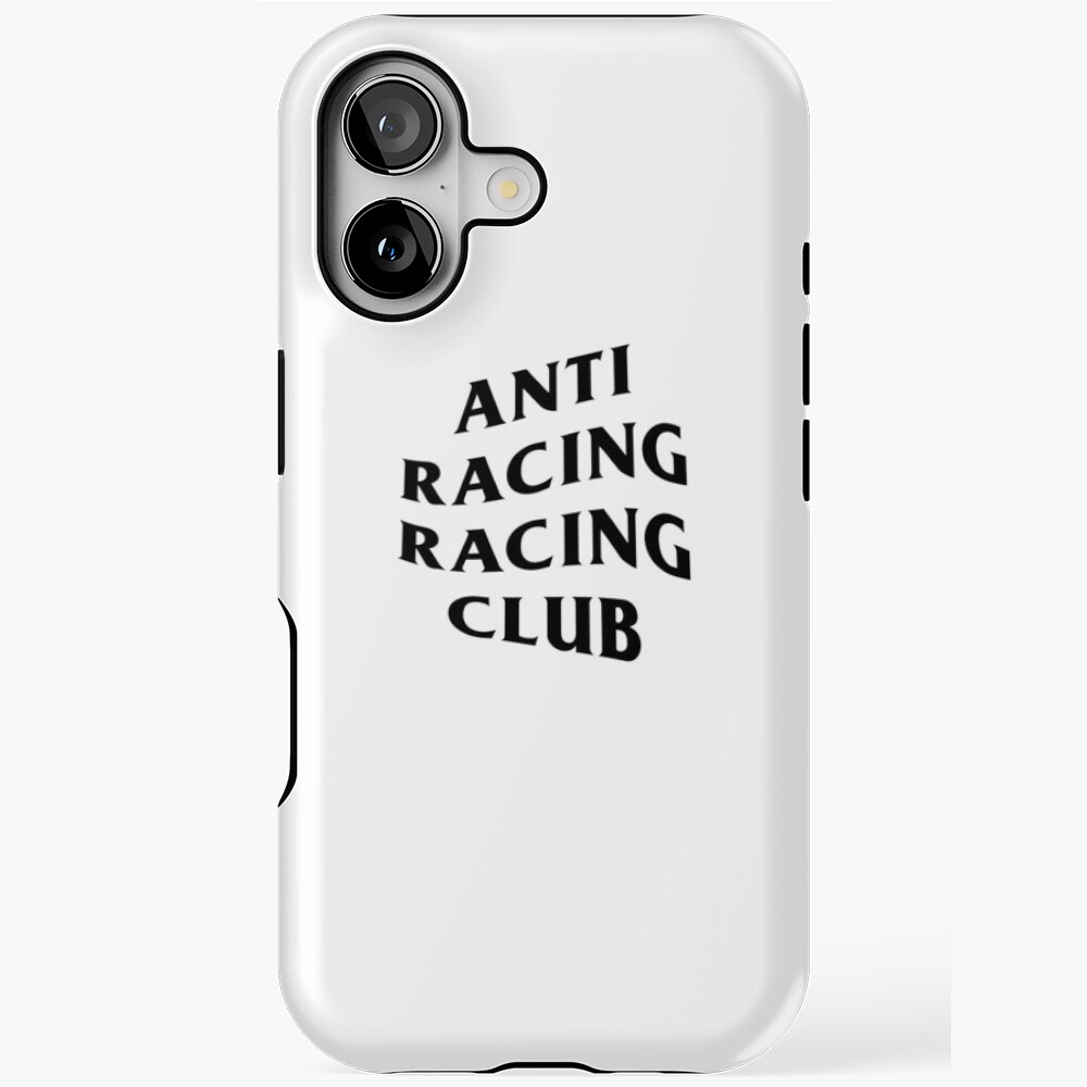 "ANTI RACING RACING CLUB" Sticker for Sale by acworks | Redbubble