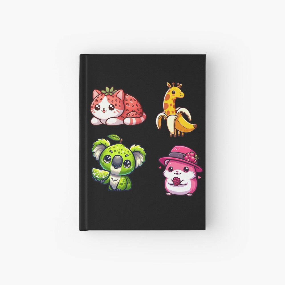"Cute animals fruit pack" Sticker for Sale by Delidream | Redbubble