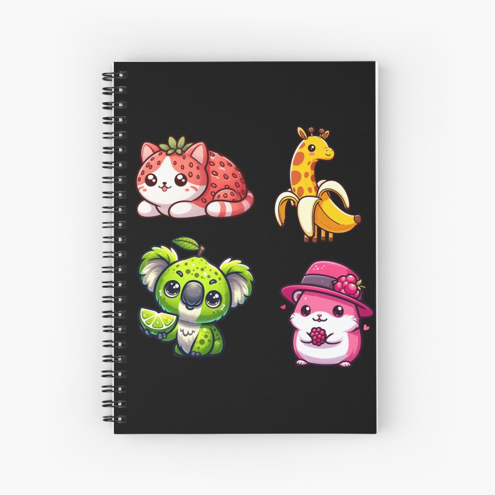 "Cute animals fruit pack" Sticker for Sale by Delidream | Redbubble