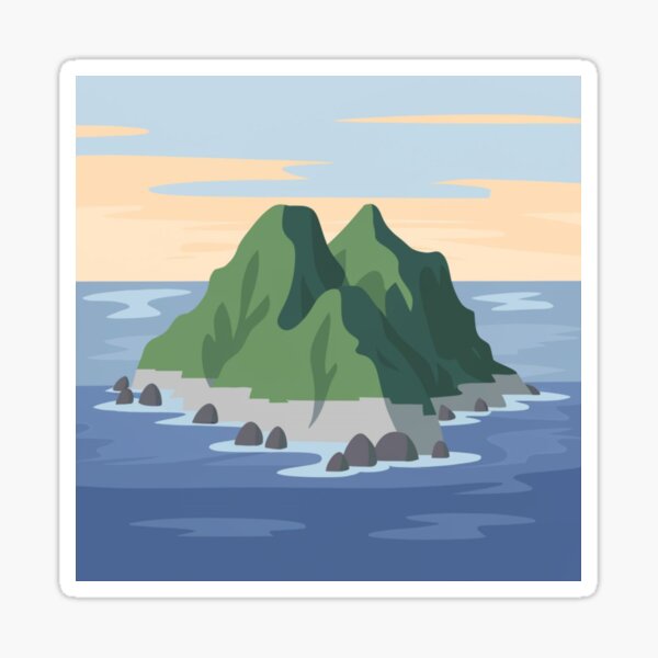"Cartoon Liancourt Rocks" Sticker for Sale by BCD BRANDS | Redbubble