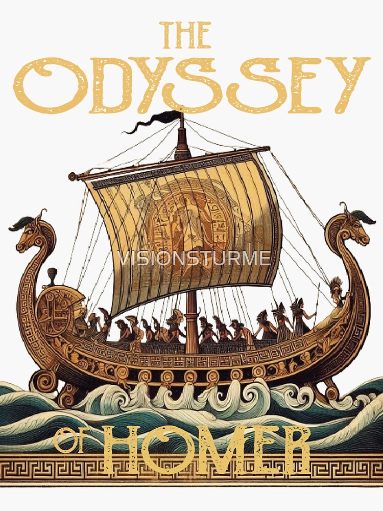 "The Iliad Odyssey Of Homer, Ancient Greek History " Sticker by ...