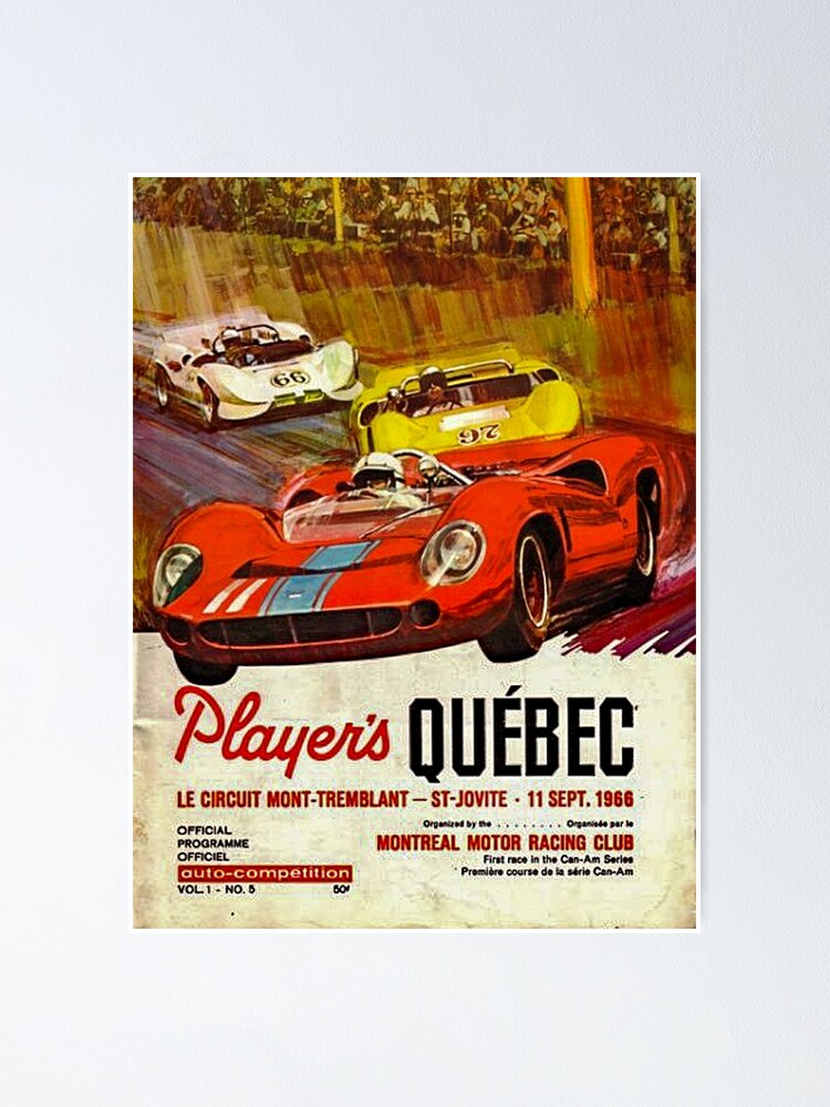 "Classic Can-Am Racing Poster. Full Size. Canadian-American Challenge ...