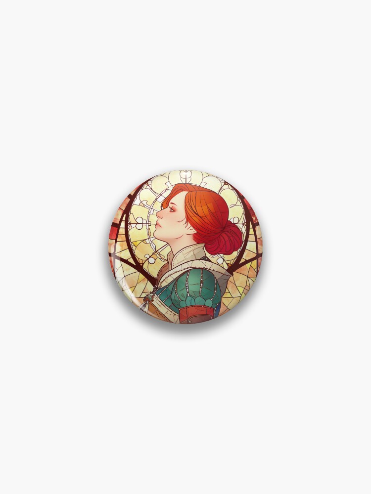 "Stained Glass Triss" Pin for Sale by SchellStation | Redbubble