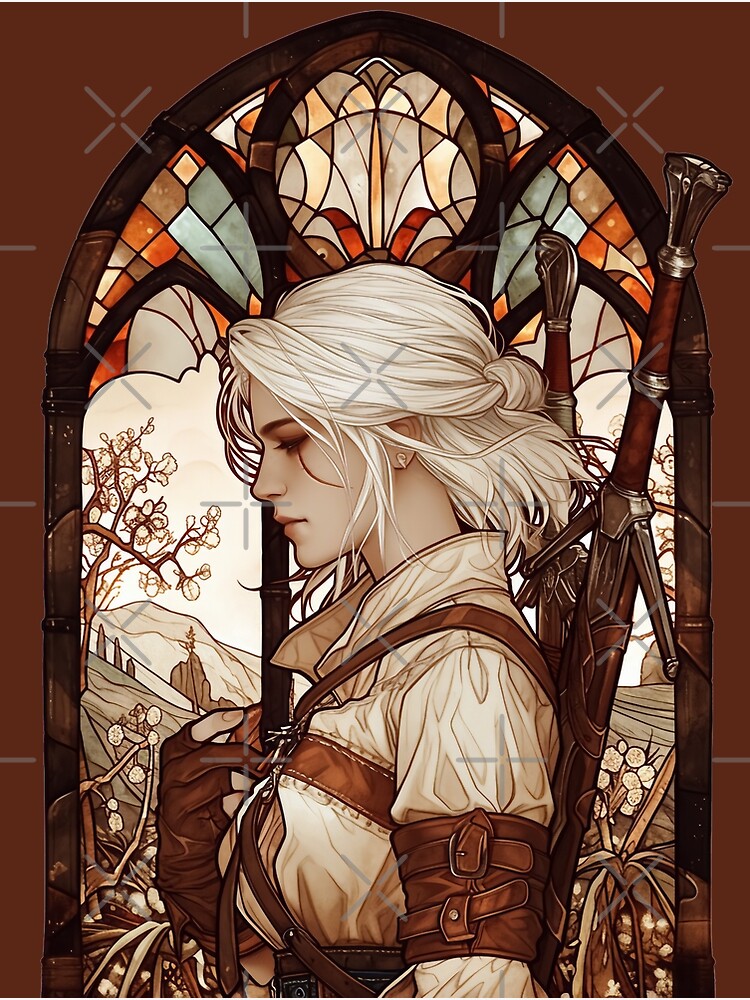 "Stained Glass Ciri" Poster for Sale by SchellStation | Redbubble