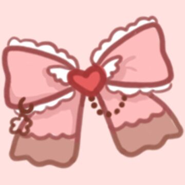 "kawaii ribbon" Sticker for Sale by Fluffy--Prism | Redbubble