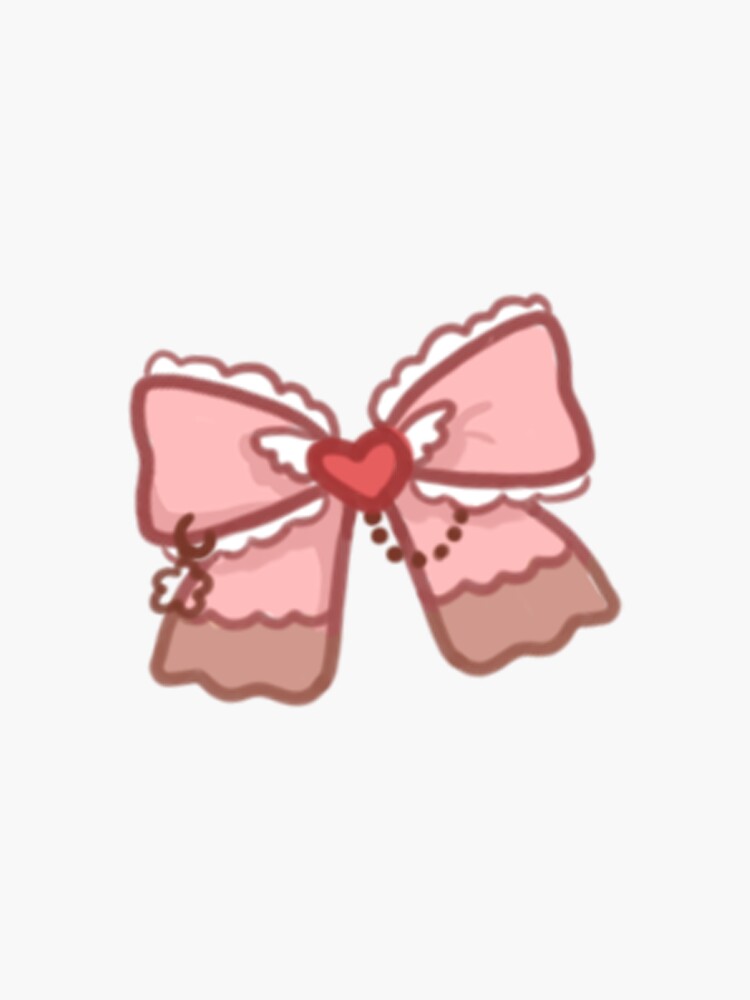 "kawaii ribbon" Sticker for Sale by Fluffy--Prism | Redbubble