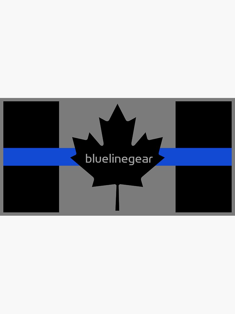"Thin Blue Line Canada Flag Police Law Enforcement" Sticker by ...