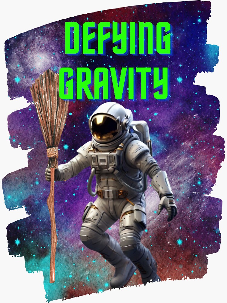 "Sticker Defying Gravity Astronaut" Sticker for Sale by RaCaires ...