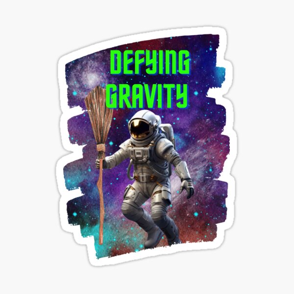 "Sticker Defying Gravity Astronaut" Sticker for Sale by RaCaires ...