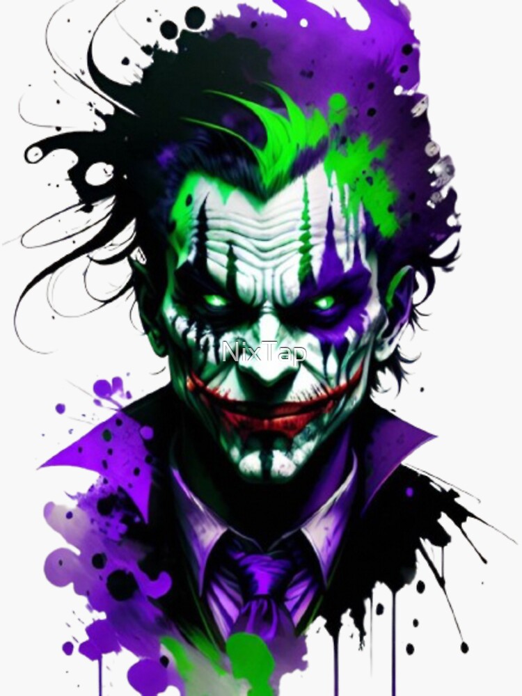 "Joker" Sticker for Sale by NixTap | Redbubble