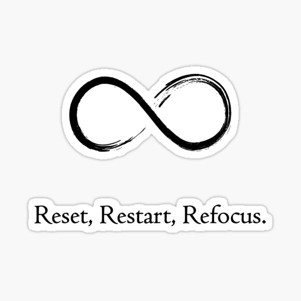 "Reset,Restart,Refocus" Sticker for Sale by Jackson-Will | Redbubble