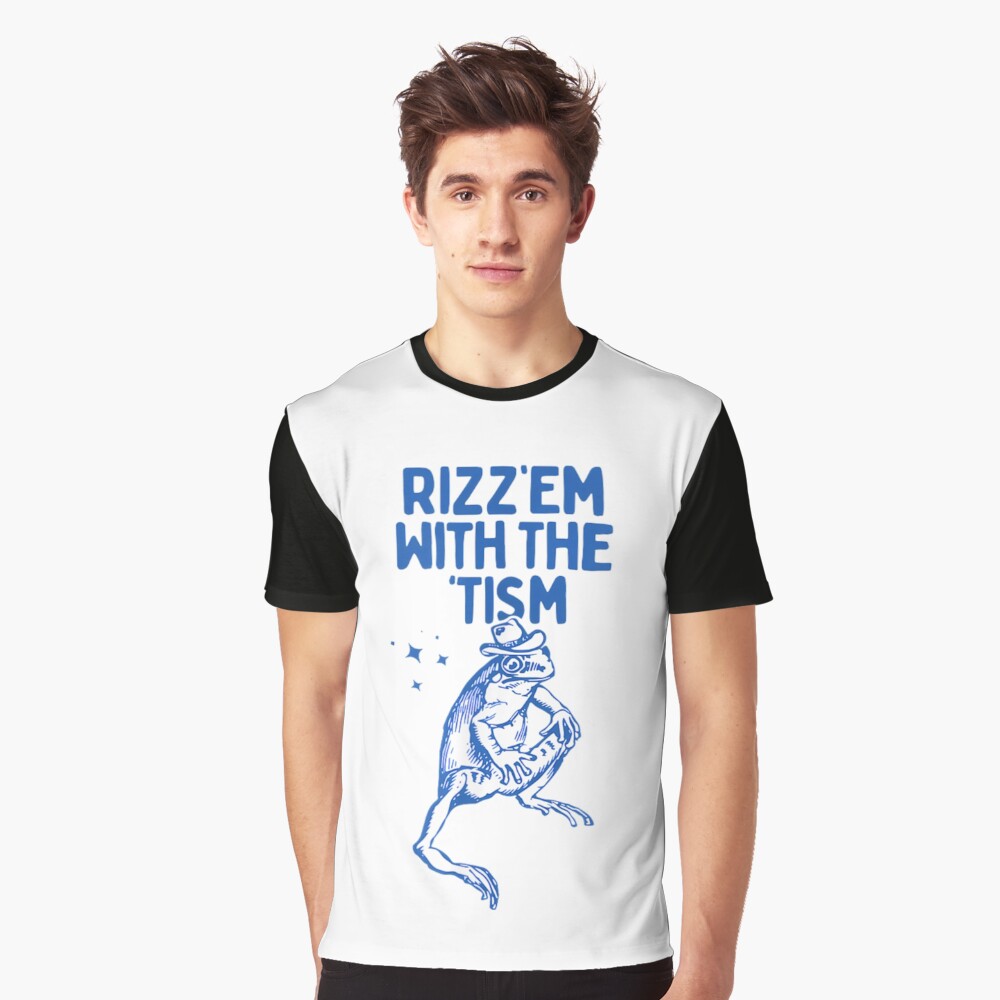 "Funny Rizz Em with The Tism Meme Autistic Frog" Sticker for Sale by ...