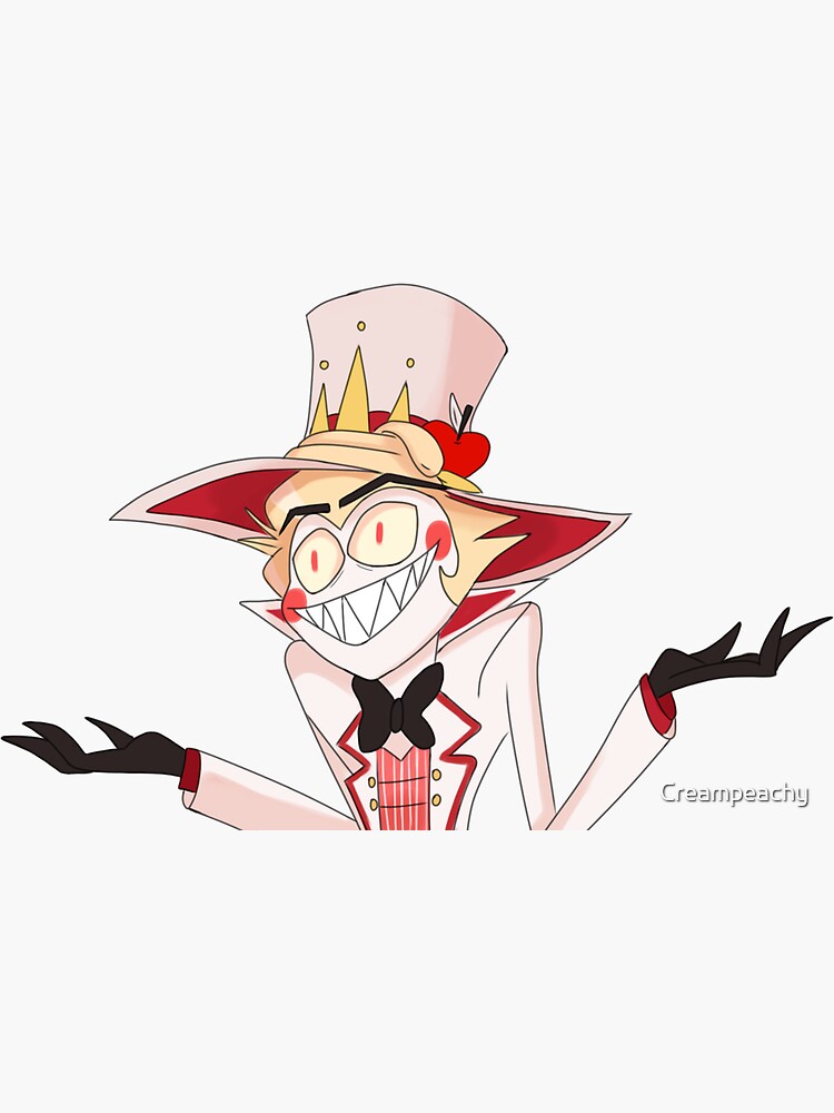 "Hazbin hotel Lucifer" Sticker for Sale by Creampeachy | Redbubble