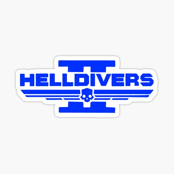 "helldivers logo blue" Sticker for Sale by ruelia | Redbubble