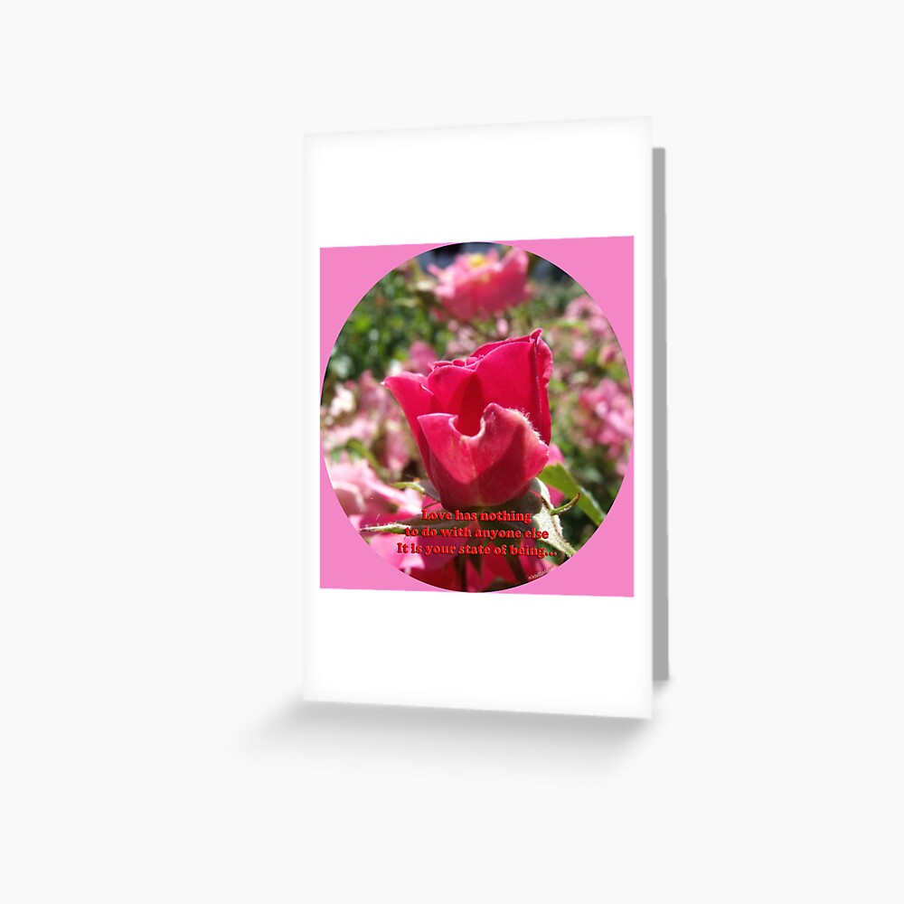 "Positive Affirmation - Pink Rose" Greeting Card by orchidmandala ...