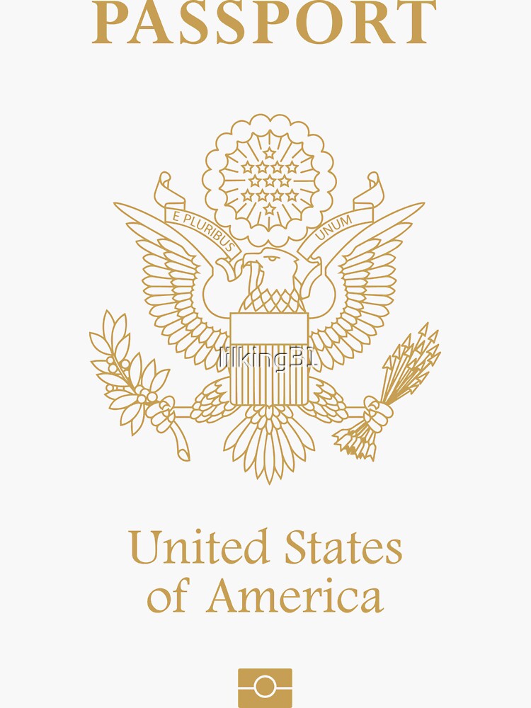 "USA Passport" Sticker for Sale by lilking31 | Redbubble