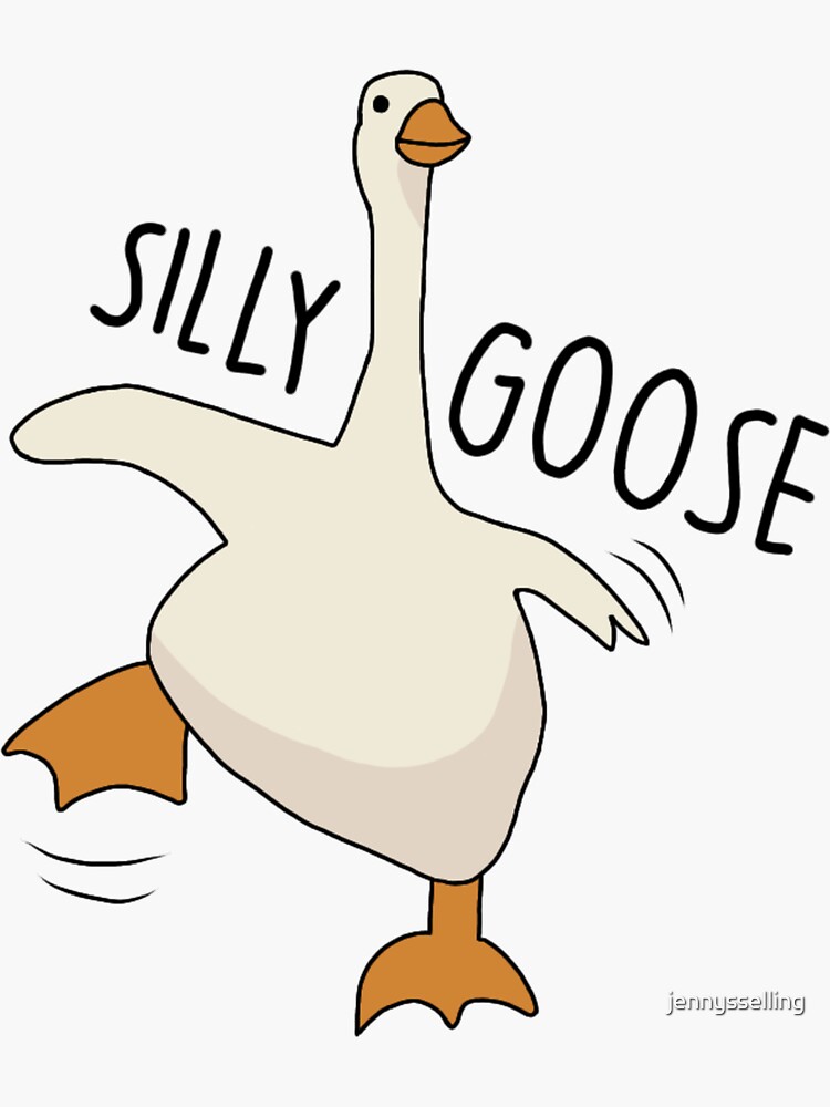 "Silly Goose" Sticker for Sale by jennysselling | Redbubble