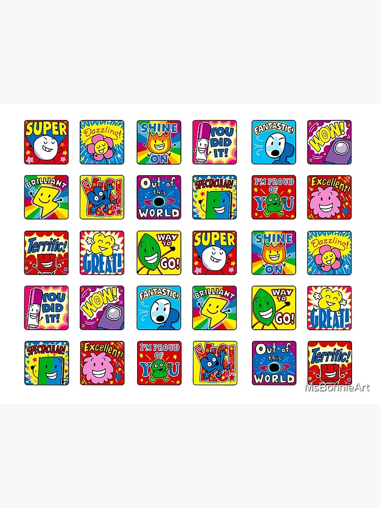 "BFDI Classroom 30 Pack" Art Board Print for Sale by MsBonnie | Redbubble