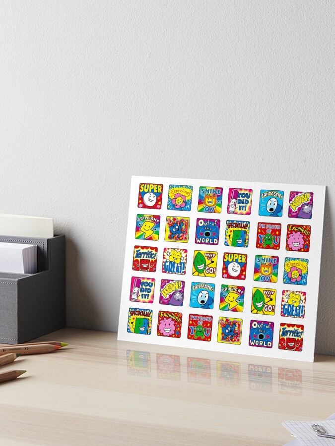 "BFDI Classroom 30 Pack" Art Board Print for Sale by MsBonnie | Redbubble