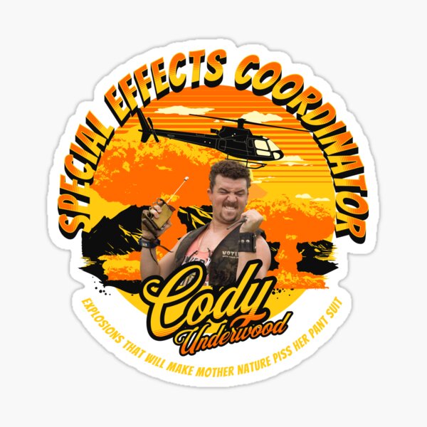 "Special effects coordinator - Cody Underwood" Sticker for Sale by ...