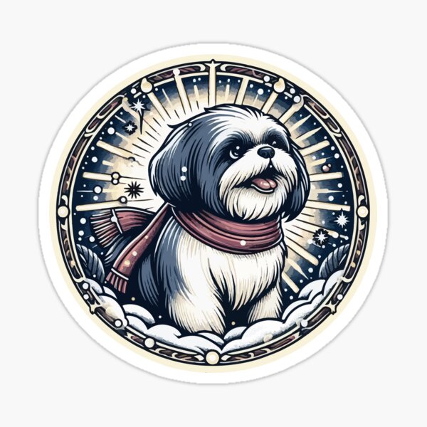 "Shih Tzu Sweet Layla's Sovereign Snowy Reign" Sticker for Sale by ...