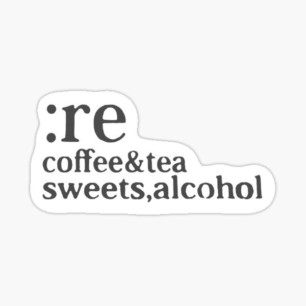 ":re Coffee Shop Logo" Sticker for Sale by cafenoodle | Redbubble