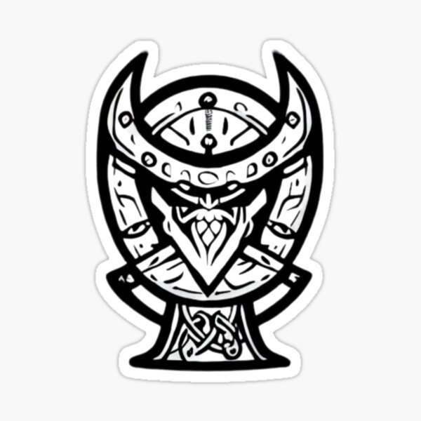 "black Viking logo" Sticker for Sale by ImaginaryForms | Redbubble