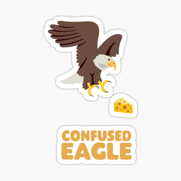 "Confused Eagle funny Android emoji design" Sticker for Sale by Noto57 ...