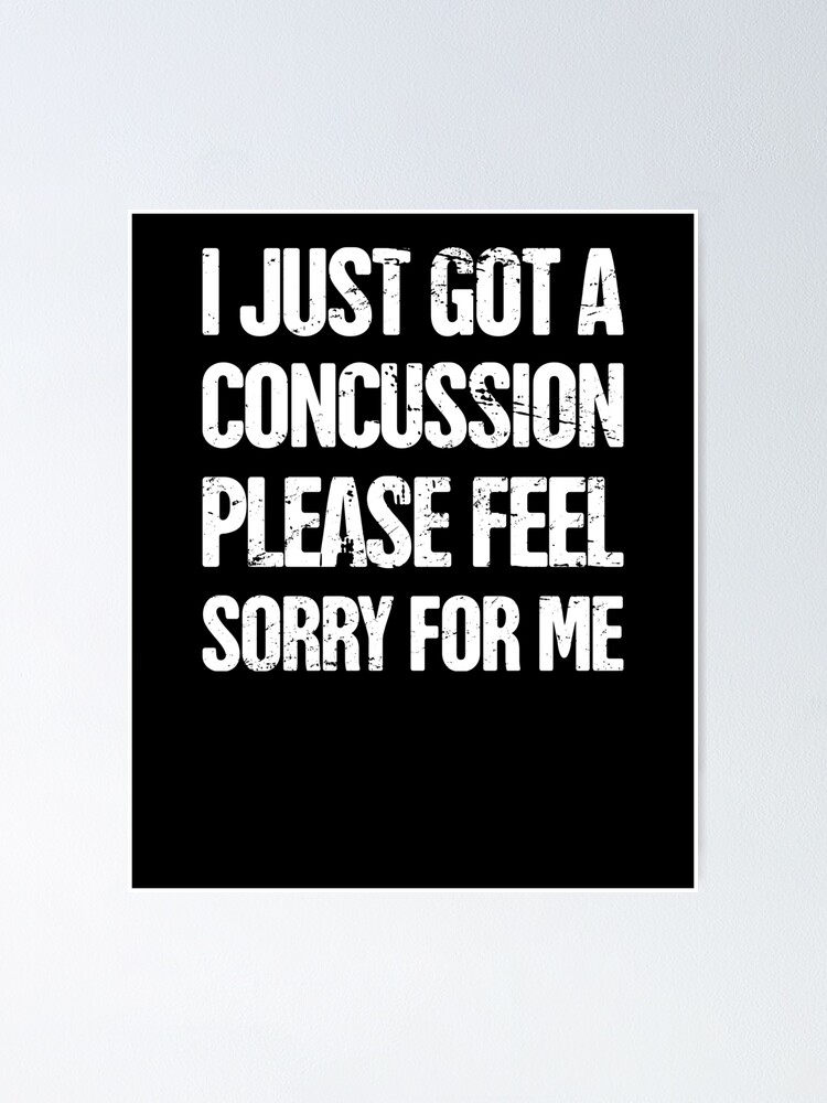 "Funny - Get Well Gift Cracked Skull Concussion" Poster by ethandirks ...