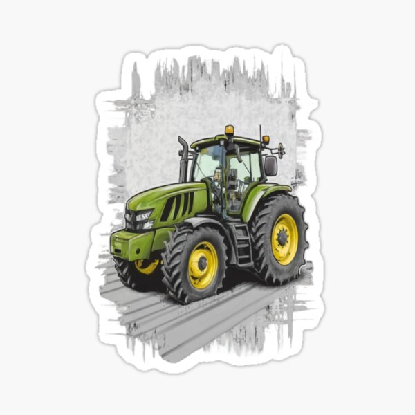 "Big green Tractor on the farm" Sticker for Sale by SaNNty | Redbubble