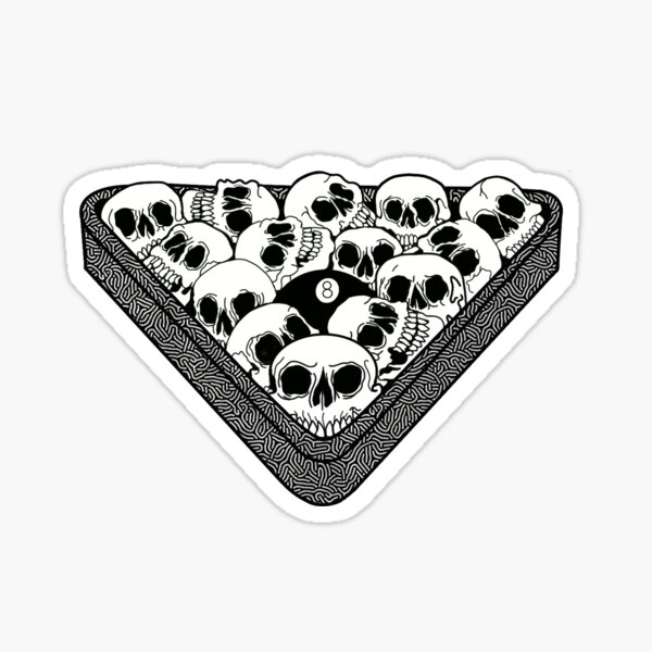 "skull pool" Sticker for Sale by notsoflashtatt | Redbubble