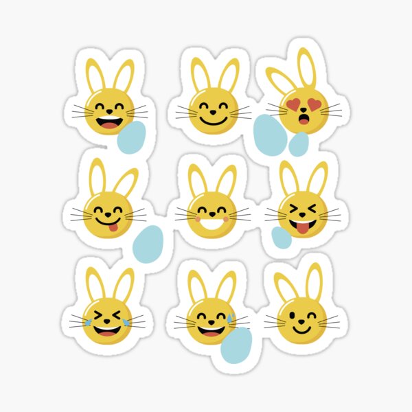 "Easter Bunny Emoji Easter Rabbit" Sticker for Sale by Majestix | Redbubble