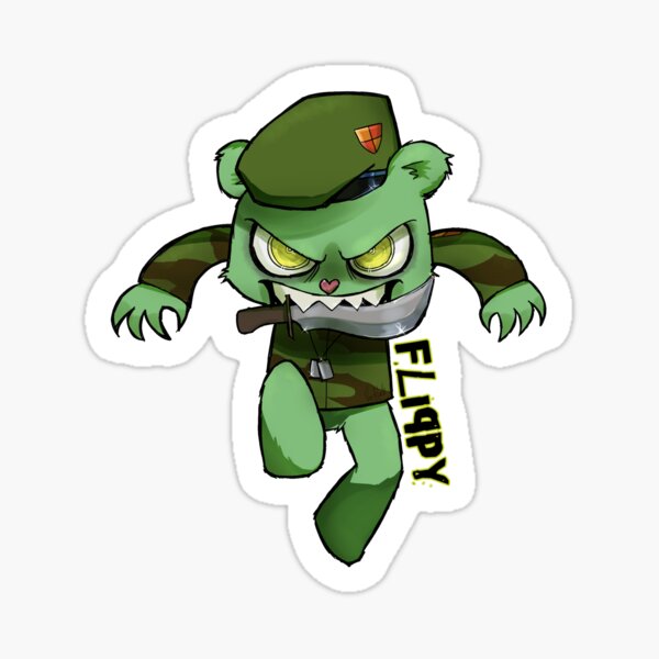 "Happy Tree Friends Fliqpy chibi sticker" Sticker for Sale by Darkita11 ...