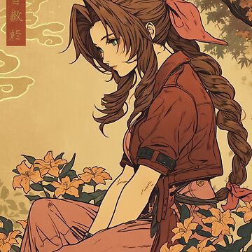 "Traditional Aerith" Sticker for Sale by SchellStation | Redbubble