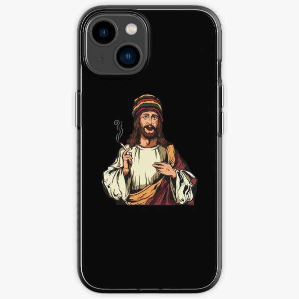 "Weed Smoking Jesus - Joint Cannabis THC CBD marijuana" iPhone Case for ...