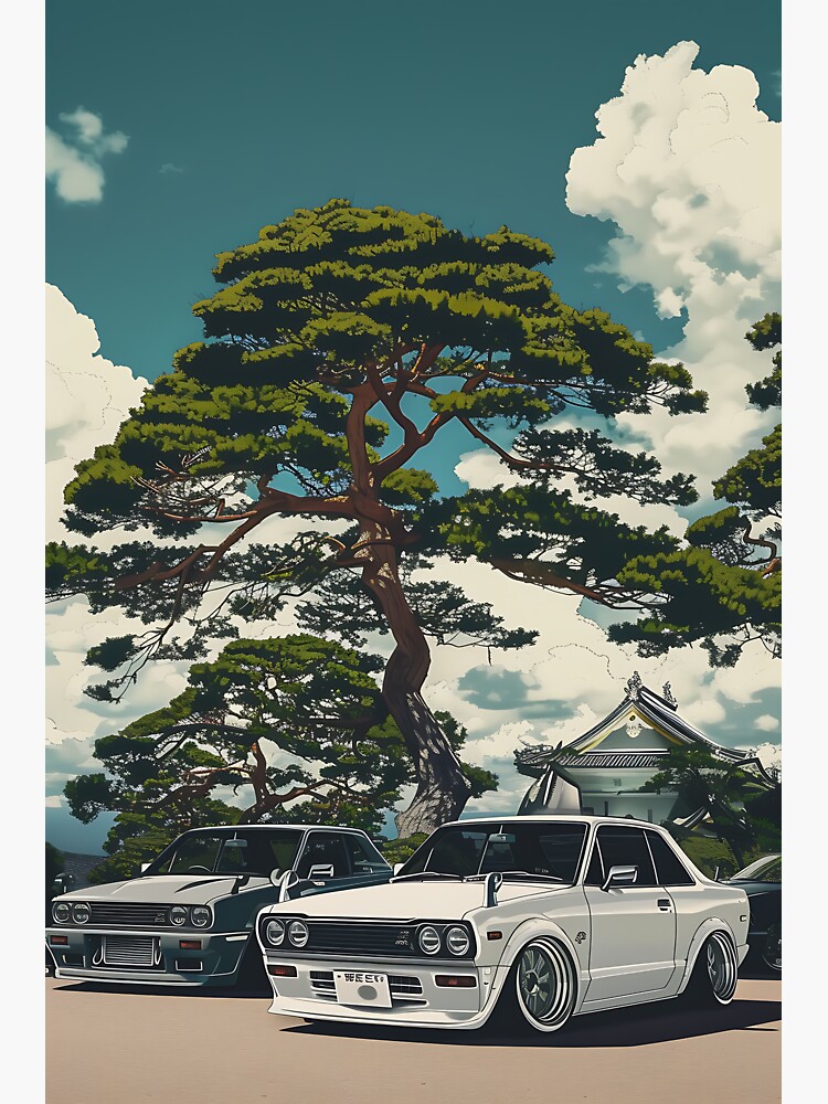 "JDM Cars Temple" Sticker for Sale by SmplSyrup | Redbubble