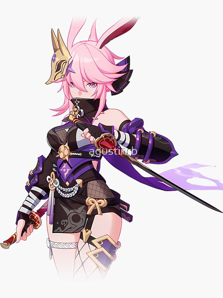 "Honkai Impact 3rd Yae Sakura Darkbolt Jonin Shiden Kasumi" Sticker for ...