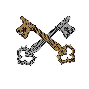 "Keys of St. Peter" Sticker for Sale by warriorshh | Redbubble