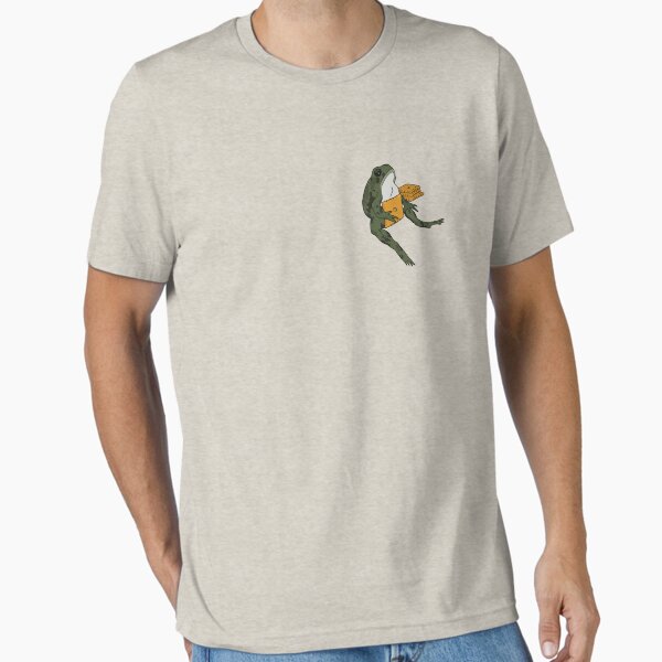 "frog holding cheez-it animal meme" Essential T-Shirt for Sale by ...