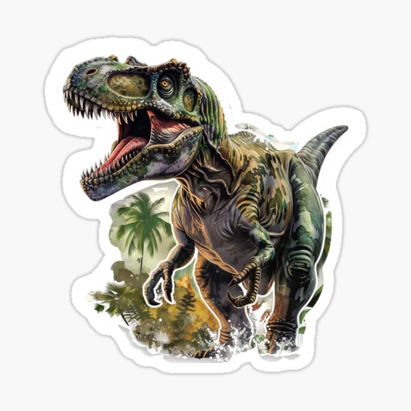 "Friendly t rex dinosaur pattern" Sticker for Sale by SmileshareShop ...